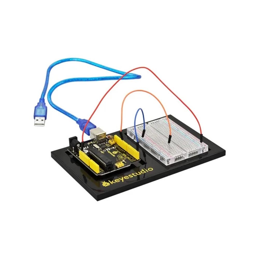 Set Placa Dezvoltare ATmega328P-PU Uno V4.0, Breadboard, Placa Montare Metalica, Fire Jumper ...