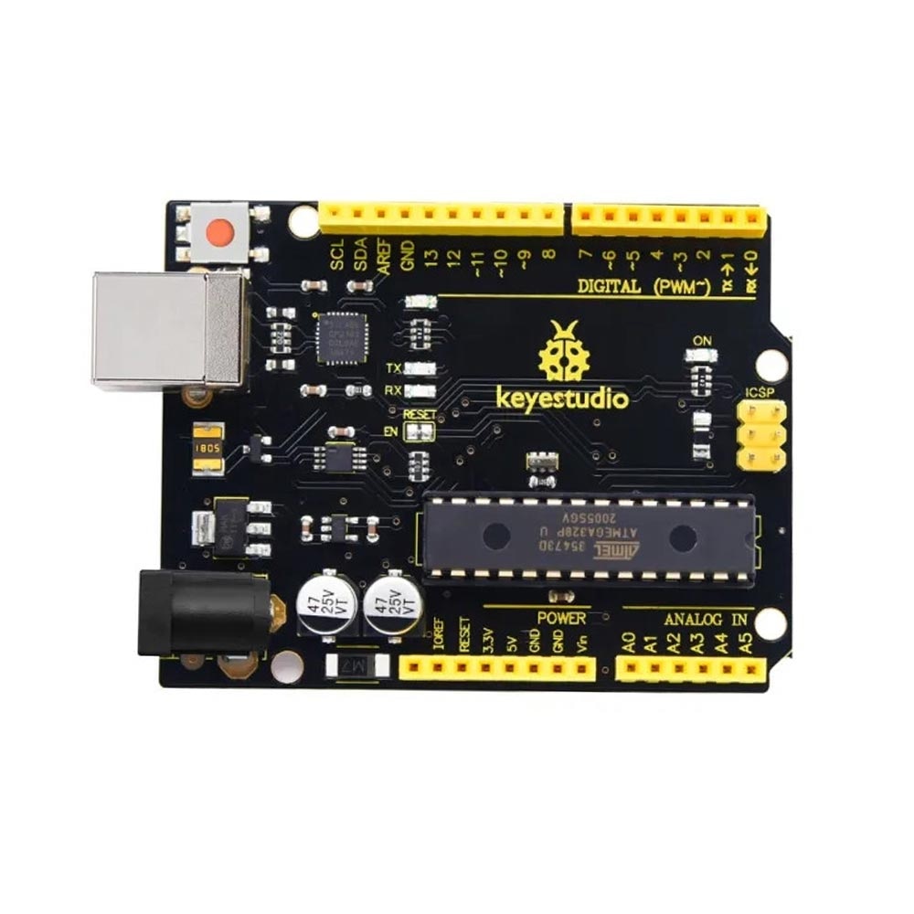 Placa Dezvoltare ATmega328P-PU, Keyestudio, Uno V4.0, Compatibila cu Arduino, Negru - eMAG.ro