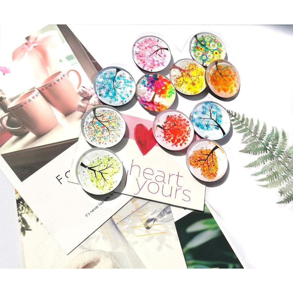 Set magneti pentru frigider, Sunmostar, Multicolor, 12 bucati - eMAG.ro