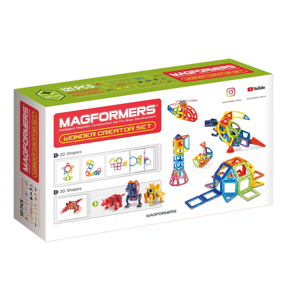 Конструктор Magformers - Wonder Creator, Магнитен, 121 части - eMAG.bg