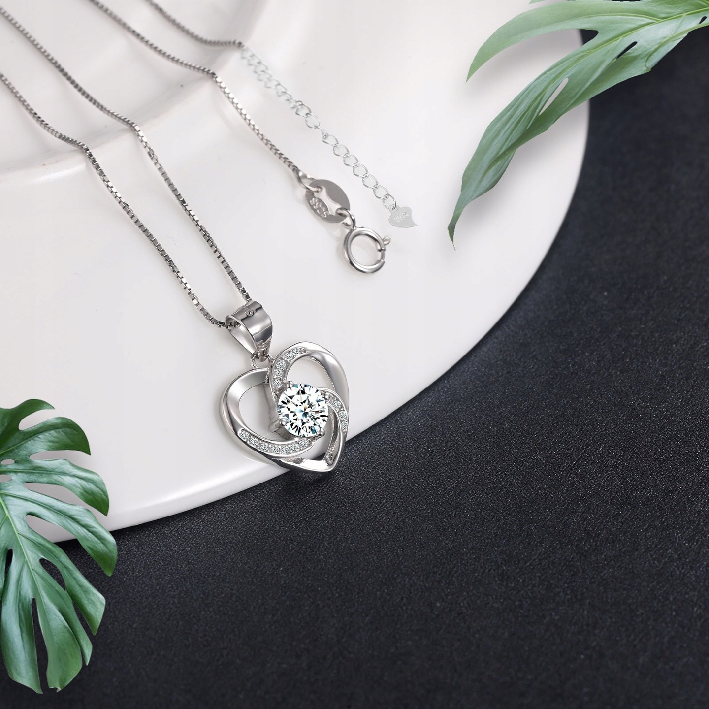 Colier Inima Din Argint 925 Placat Cu Rodiu, Mennica Bydgoska - eMAG.ro