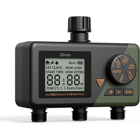 Programator pentru Stropitore cu 3 Zone Diivoo, Programabil cu 3 Iesiri ...