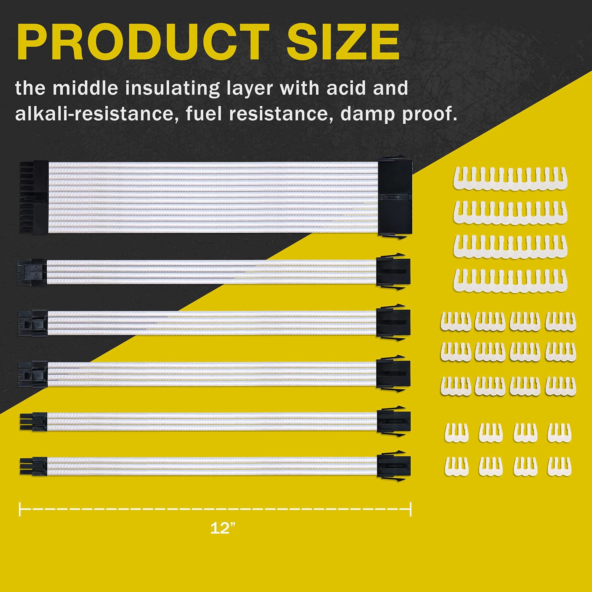 Set Prelungire Cabluri Sursa ATX, JESWO, Modding Sleeve, Kit Extender ...