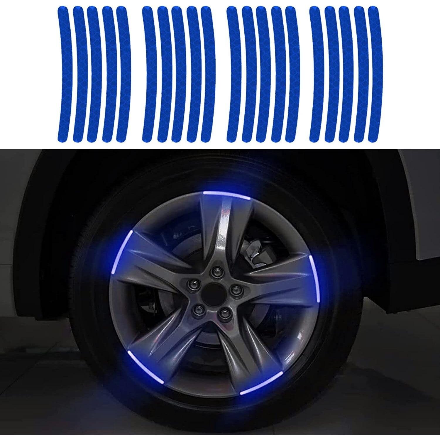 20x Autocolante reflectorizante, Sunmostar, PVC, Albastru - eMAG.ro