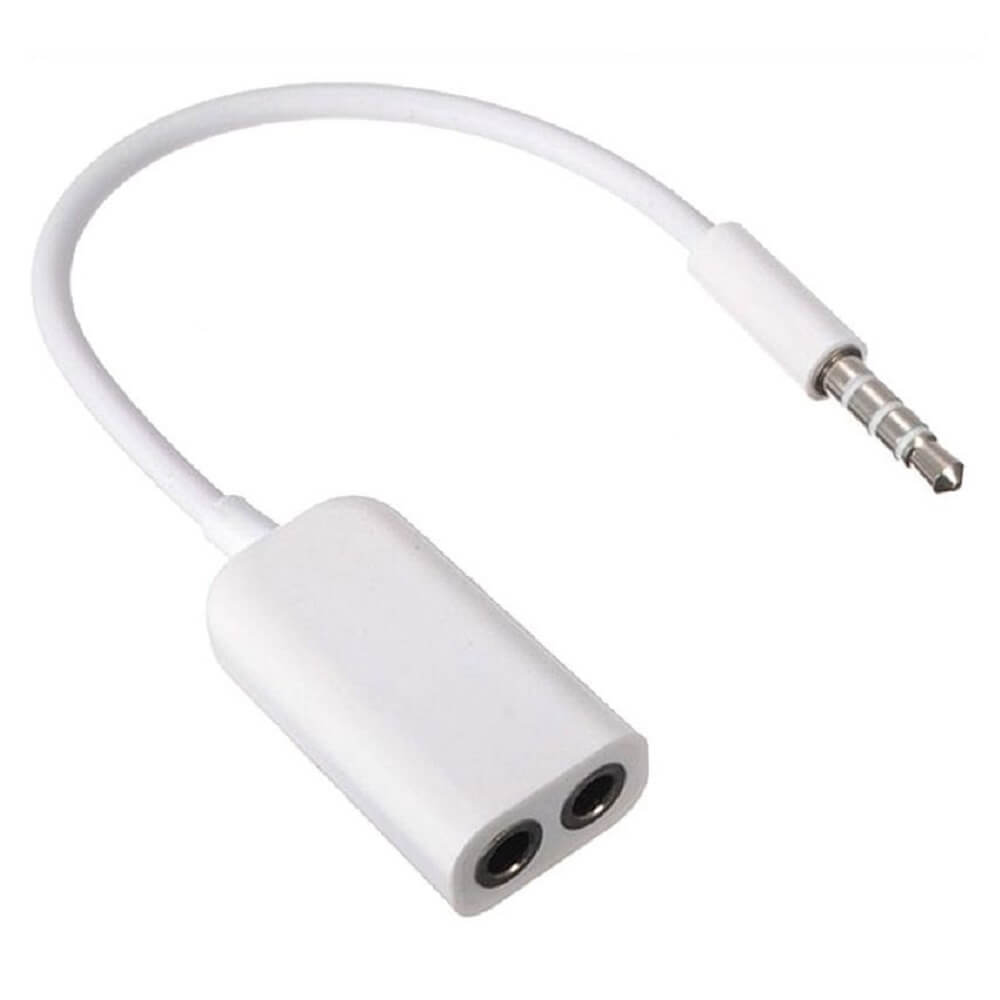 Splitter Jack 3.5mm - 2x Jack 3.5mm, Model Alb - eMAG.ro