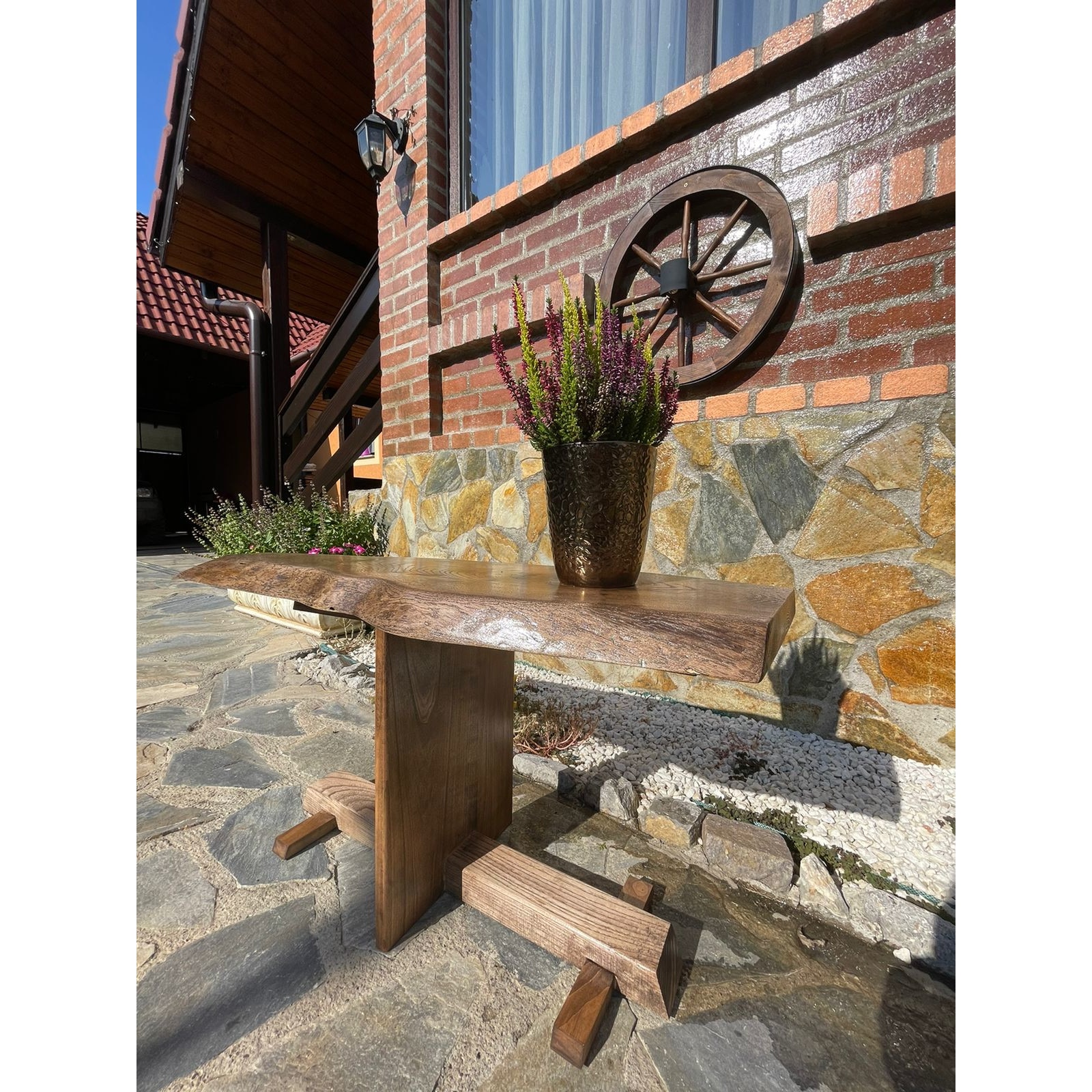 Masuta cafea din lemn masiv, 75 x 35 cm - eMAG.ro