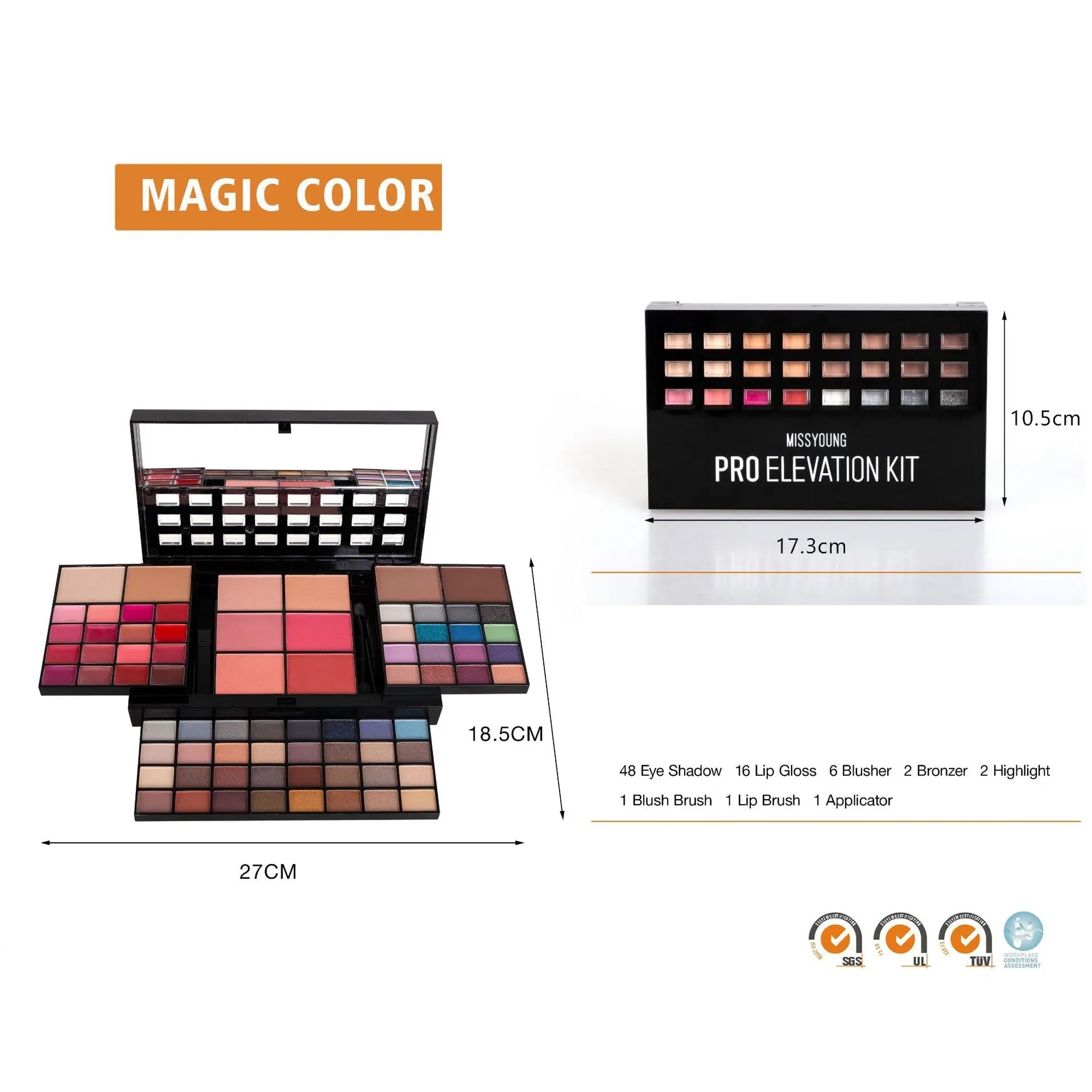 Trusa de machiaj completa Exclusive Beauty cu 74 culori - eMAG.ro
