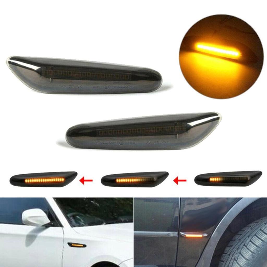 Комплект от 2 странични индикатора Sequential Dynamic Signaling LED wing съвместими BMW E46 E36 ...