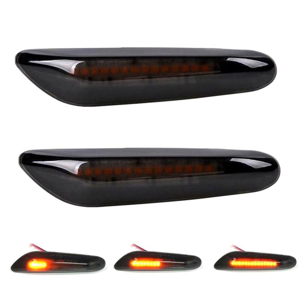 Комплект от 2 странични индикатора Sequential Dynamic Signaling LED wing съвместими BMW E46 E36 ...