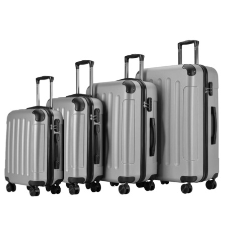 Set 4 trolere ABS cu 4 roti gri ORMI - eMAG.ro