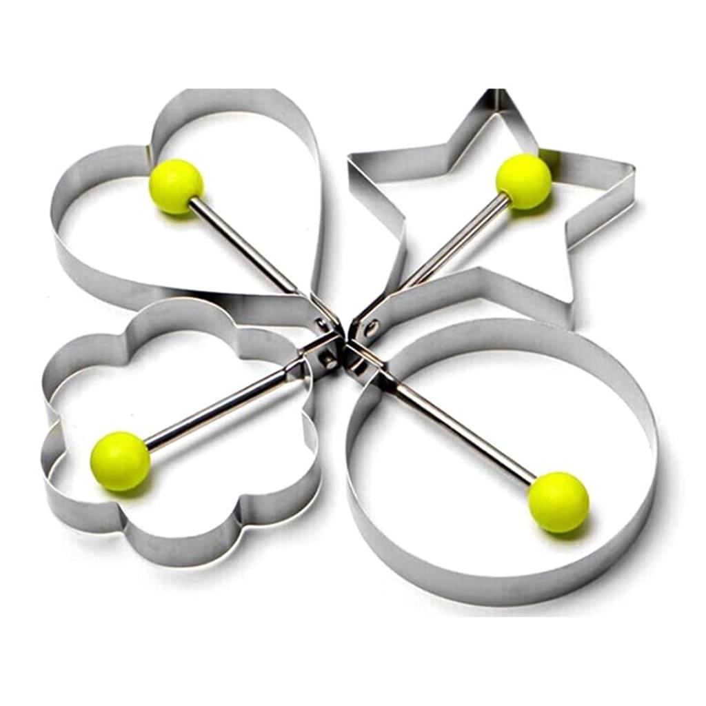 Set 4 forme pentru oua prajite, Otel inoxidabil, Argintiu - eMAG.ro