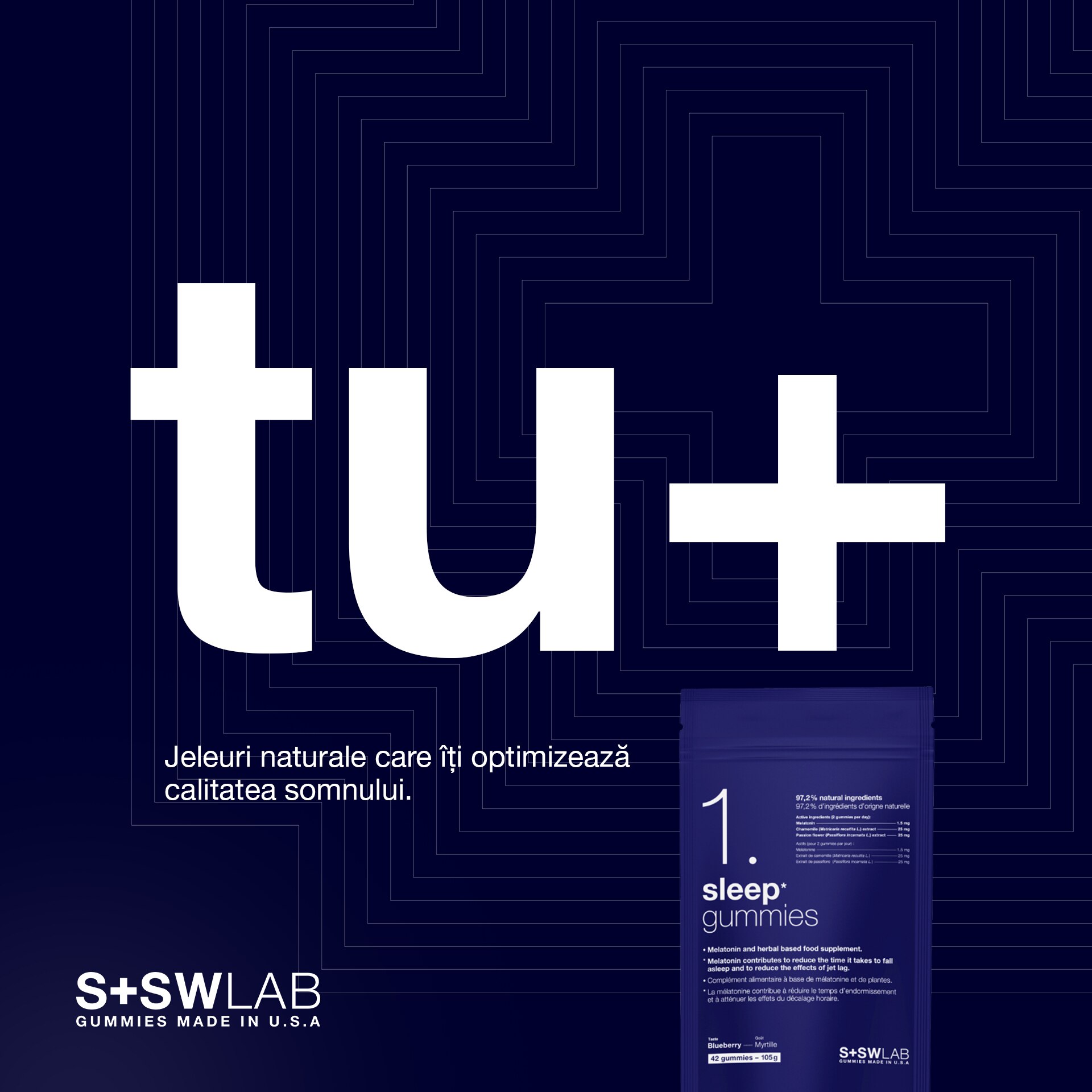 Vitamine, Jeleuri nutritive pentru somn S+SWLAB cu melatonina, musetel si passiflora, 42 gummies ...