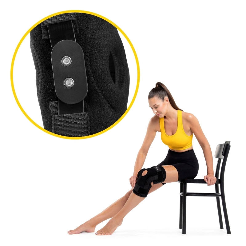 Orteza de genunchi cu suport pentru rotula, 4FIZJO, tesatura moale si ...