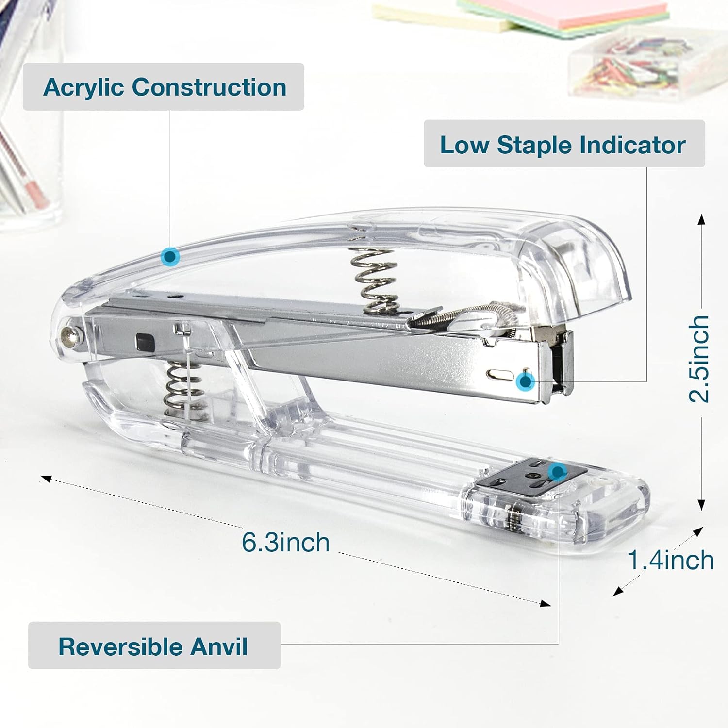 Capsator de birou cu capse, Sunmostar, Argintiu - eMAG.ro