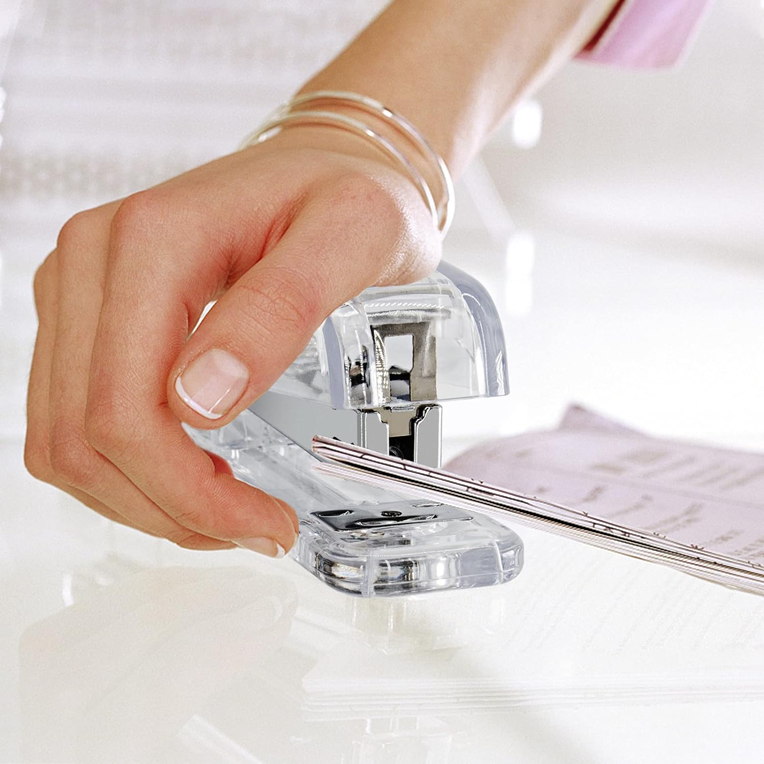 Capsator de birou cu capse, Sunmostar, Argintiu - eMAG.ro