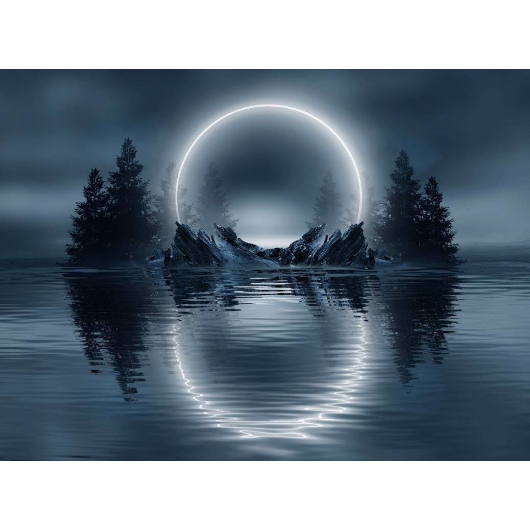 Sticker - Insula Intunecata Si Luna Plina, 130x80 cm - eMAG.ro