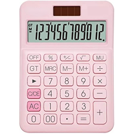 Calculator de birou, Sunmostar, ecran LCD, Roz - eMAG.ro