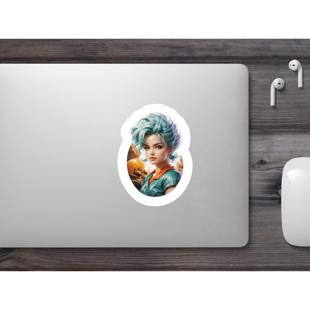 Set 2 bucati, Sticker decorativ, Fata cu parul scurt, Rezistent la apa ...