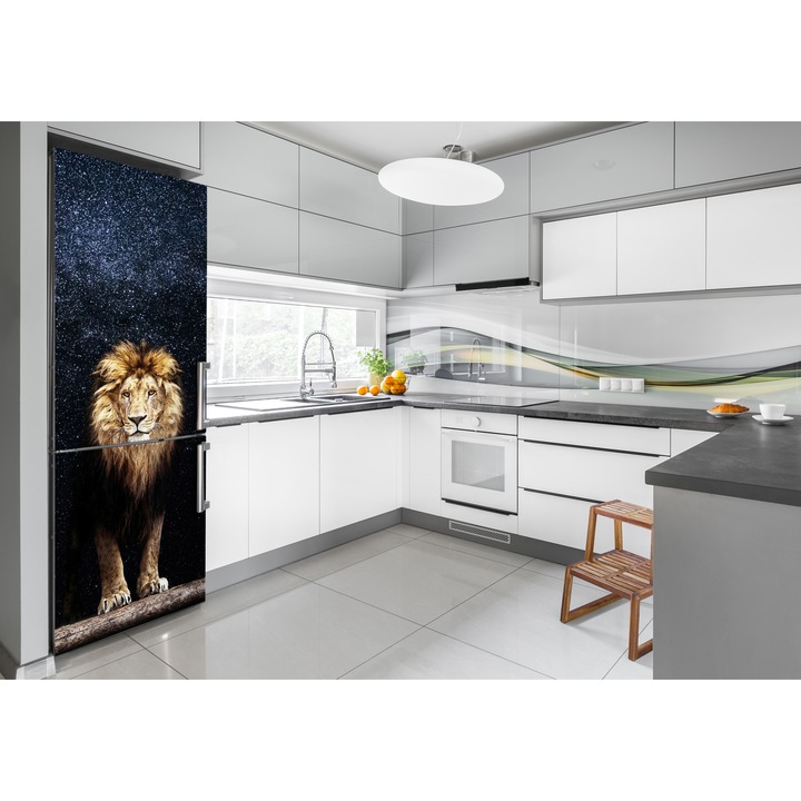 Stickere decorative, Tulup, autocolant pentru frigider, leu pe fundalul ...