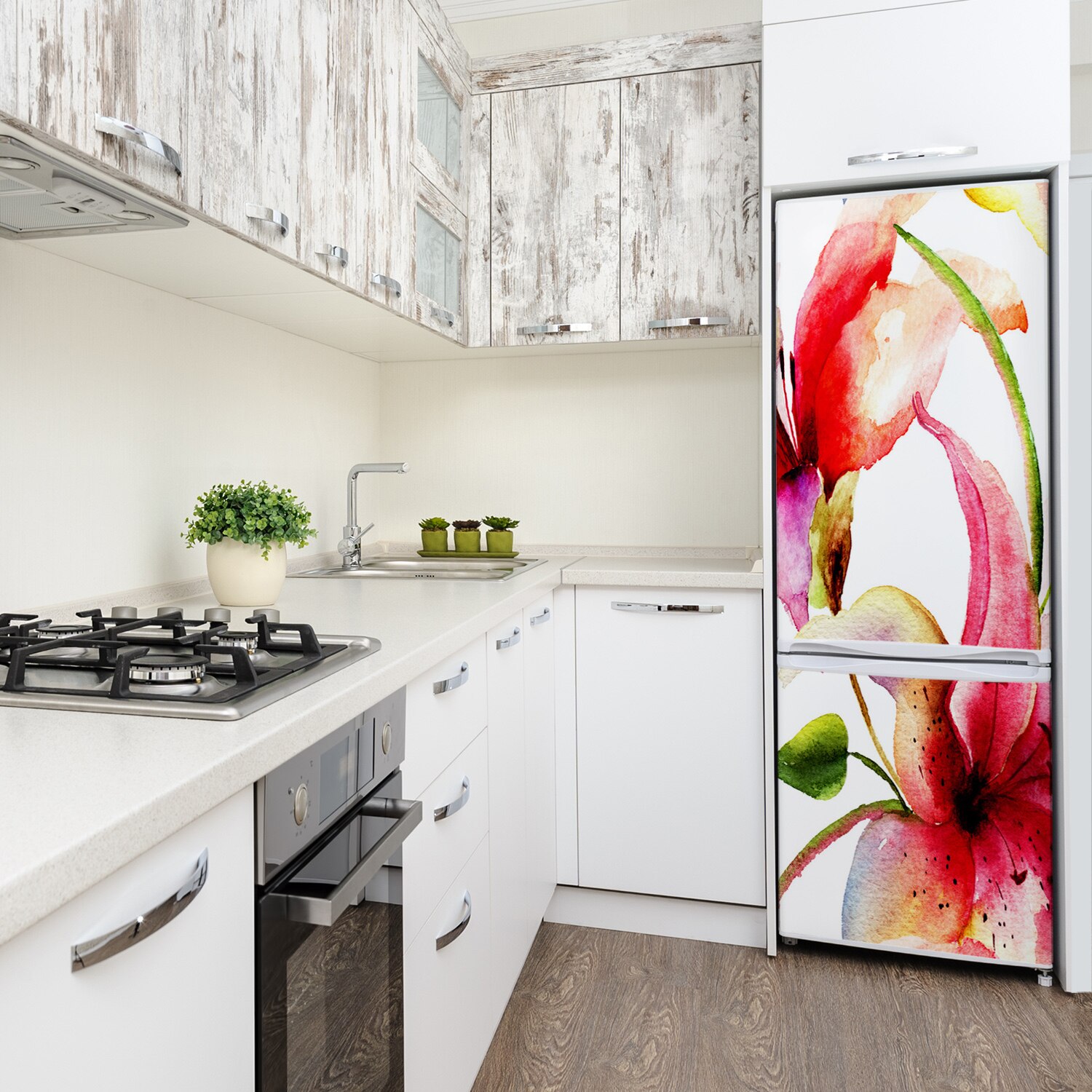 Stickere decorative, Tulup, autocolant pentru frigider, flori de crin ...