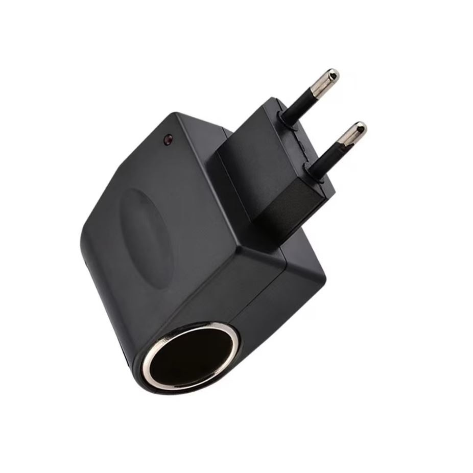 Adaptor incarcator auto 220V->12V, indicator de functionare, cu priza ...