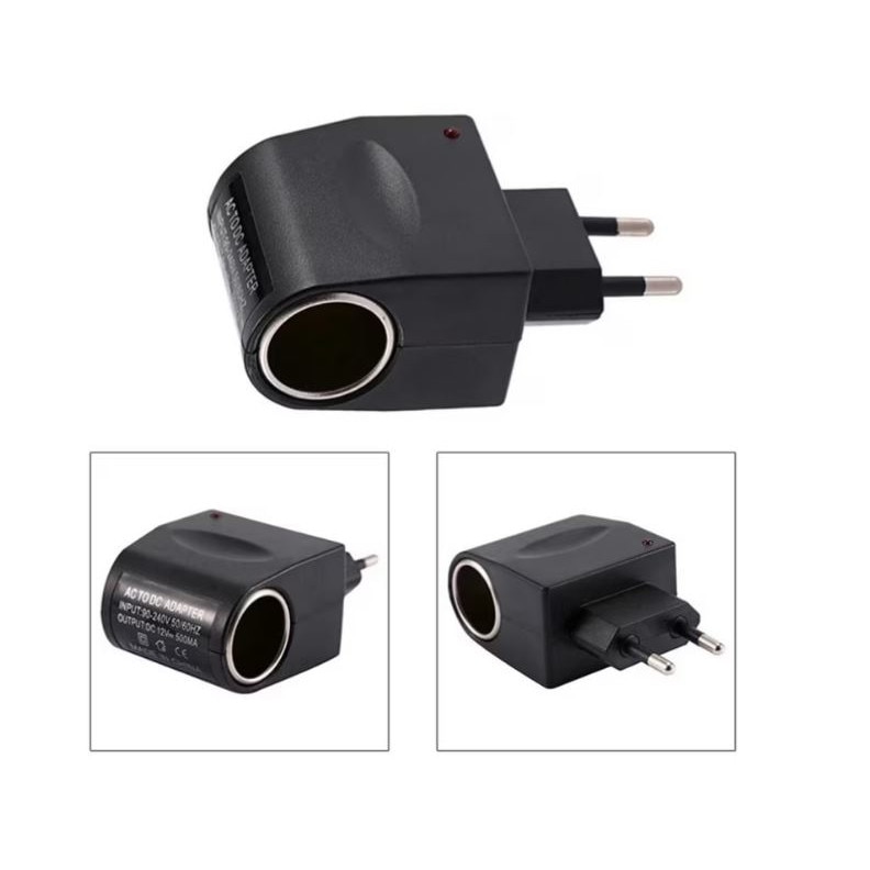 Adaptor incarcator auto 220V->12V, indicator de functionare, cu priza ...