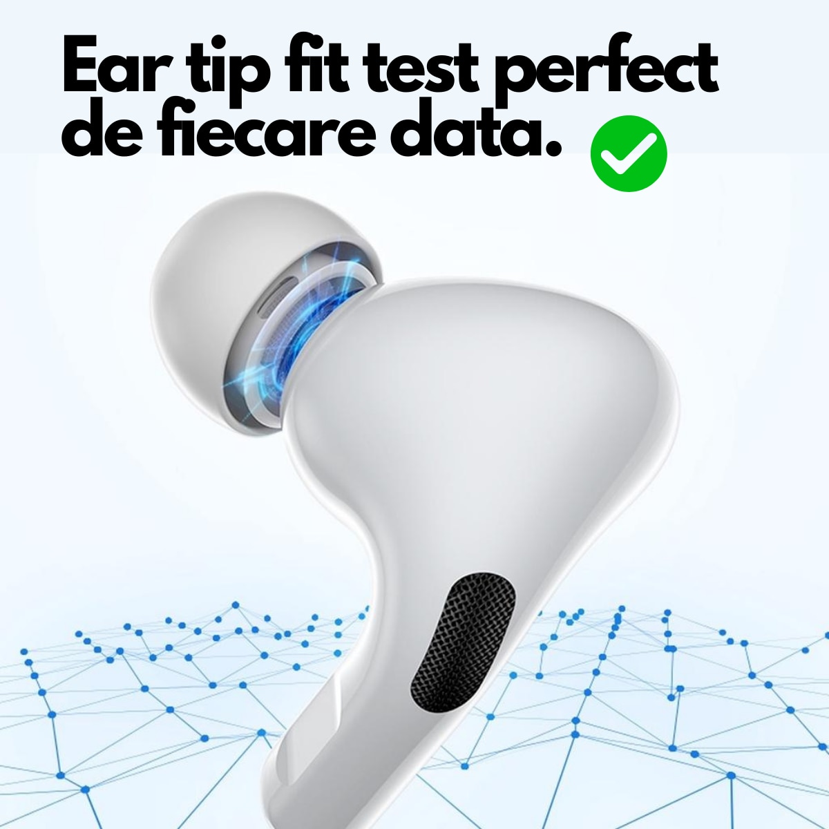 Комплект от 3 чифта силиконови тапи за Airpods Pro / Pro 2, бели ...