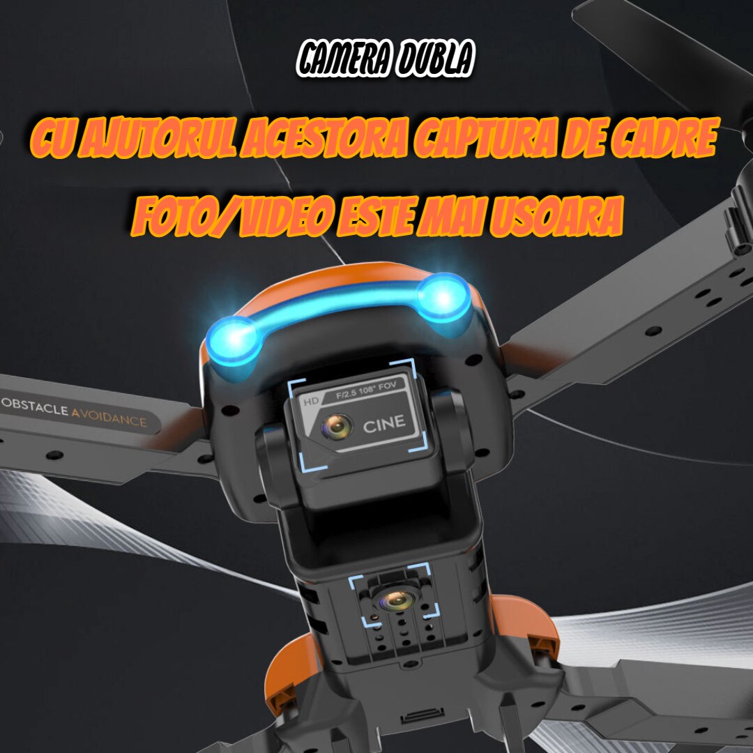 Drona pliabila F187, Filmare si Fotografiere 4k, 30 min, 3 Baterii ...