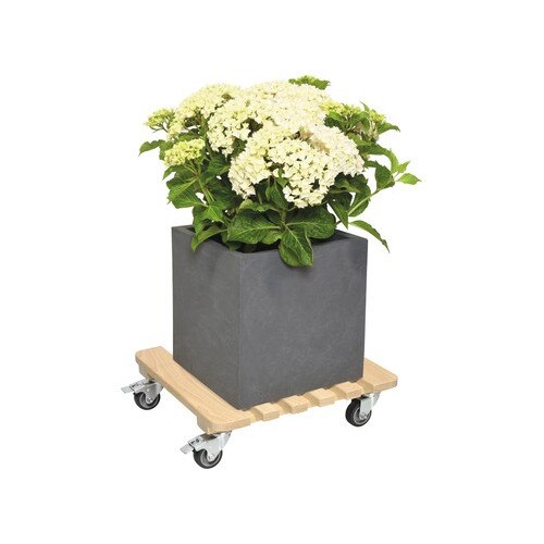 Suport Ghiveci Cu Roti, Fag, Wagner system, 38x38 Cm, Capacitate ...