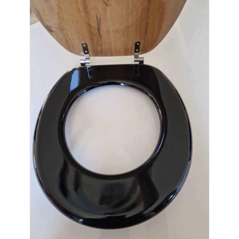 Capac wc, Frandis, cu balamale inox, inchidere standard, MDF, 38x44 cm ...