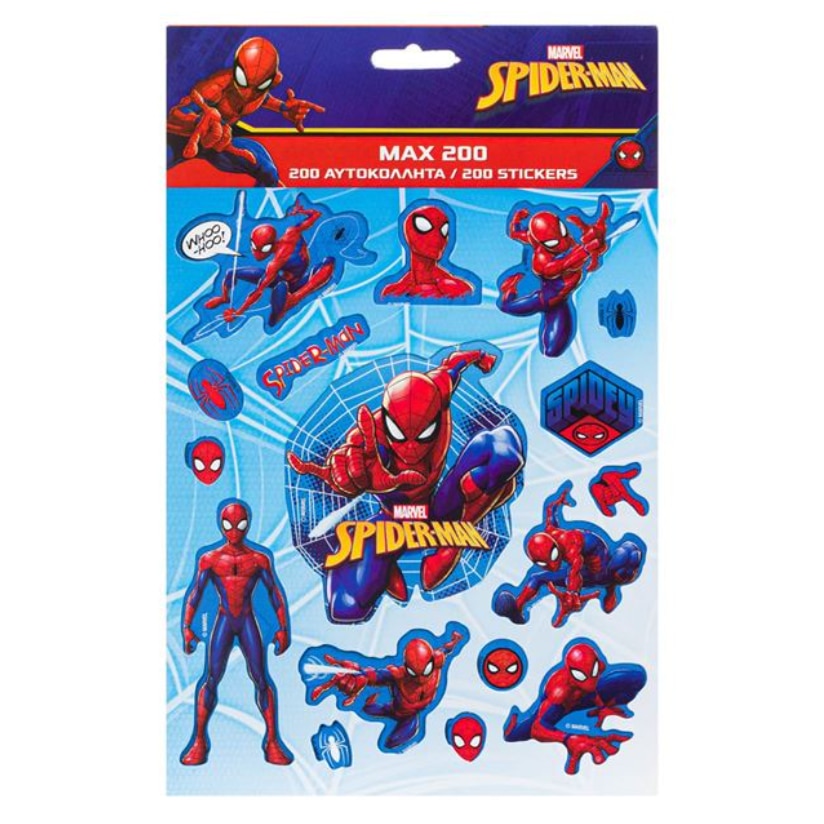 Set de 200 stickere pentru copii, personaj Spider-Man, diverse modele ...