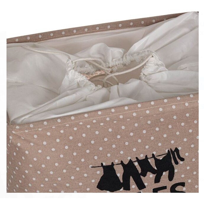 Cos pentru rufe, din material textil, cu manere, Syamag, 60 litri - eMAG.ro