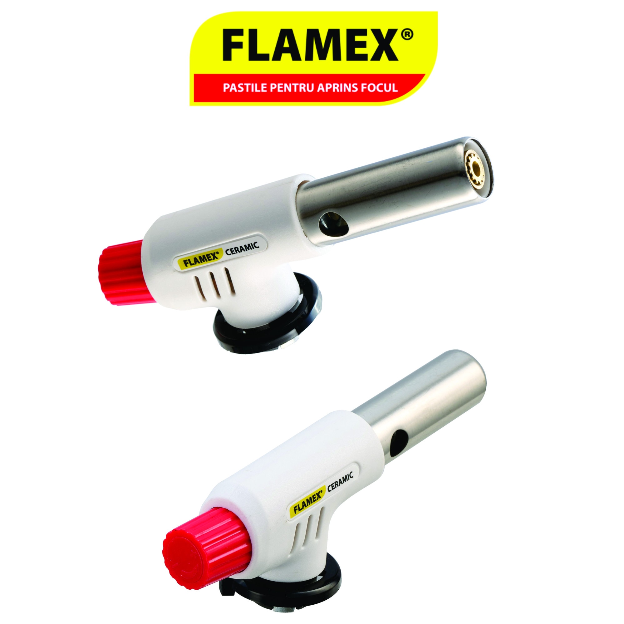 Керамична горелка FLAMEX 227, пиезо запалване, с две газови спрей ...
