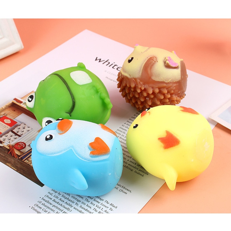 Set squishies animale, Silicon, 4 piese, Multicolor - eMAG.ro