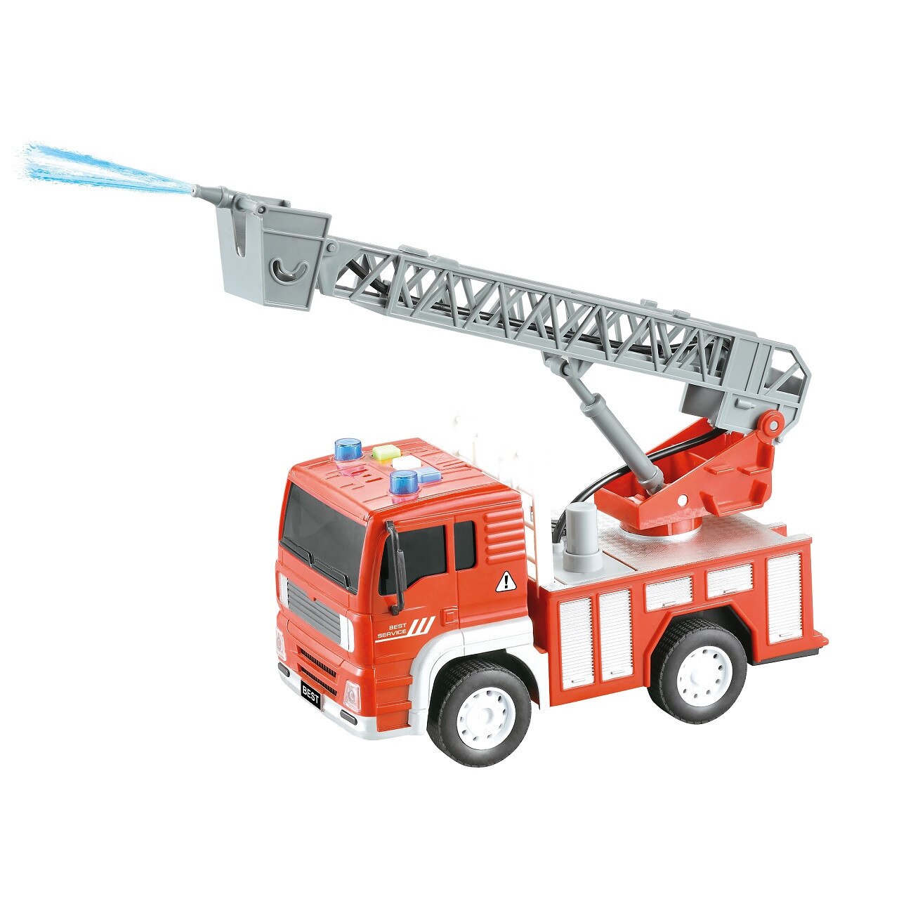 Camion pompieri friction, cu scara, lumini si sunete, 18 cm - eMAG.ro