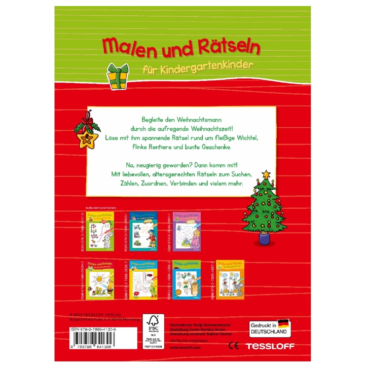 Carte de colorat si puzzle, in limba germana, pentru copiii de ...