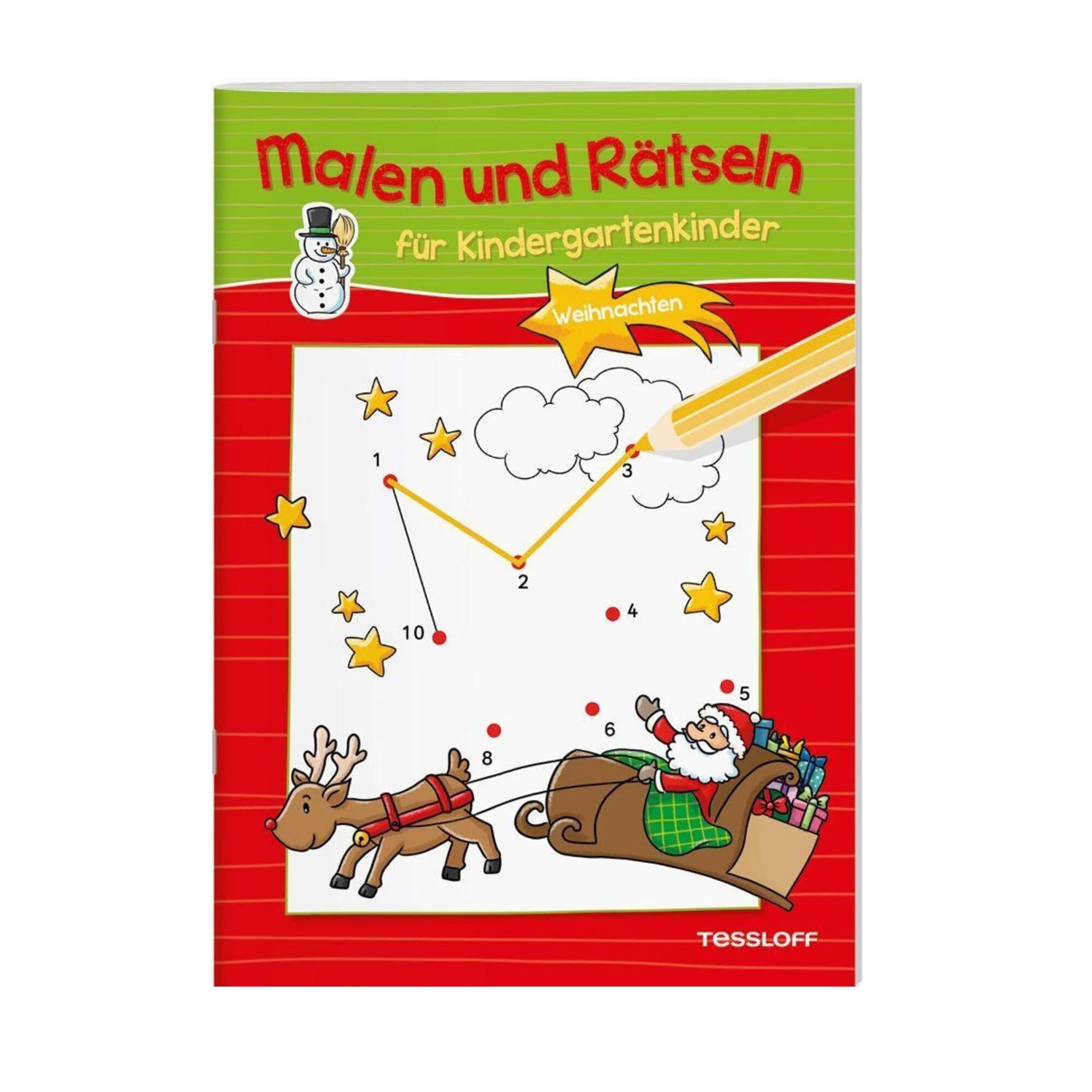 Carte de colorat si puzzle, in limba germana, pentru copiii de ...