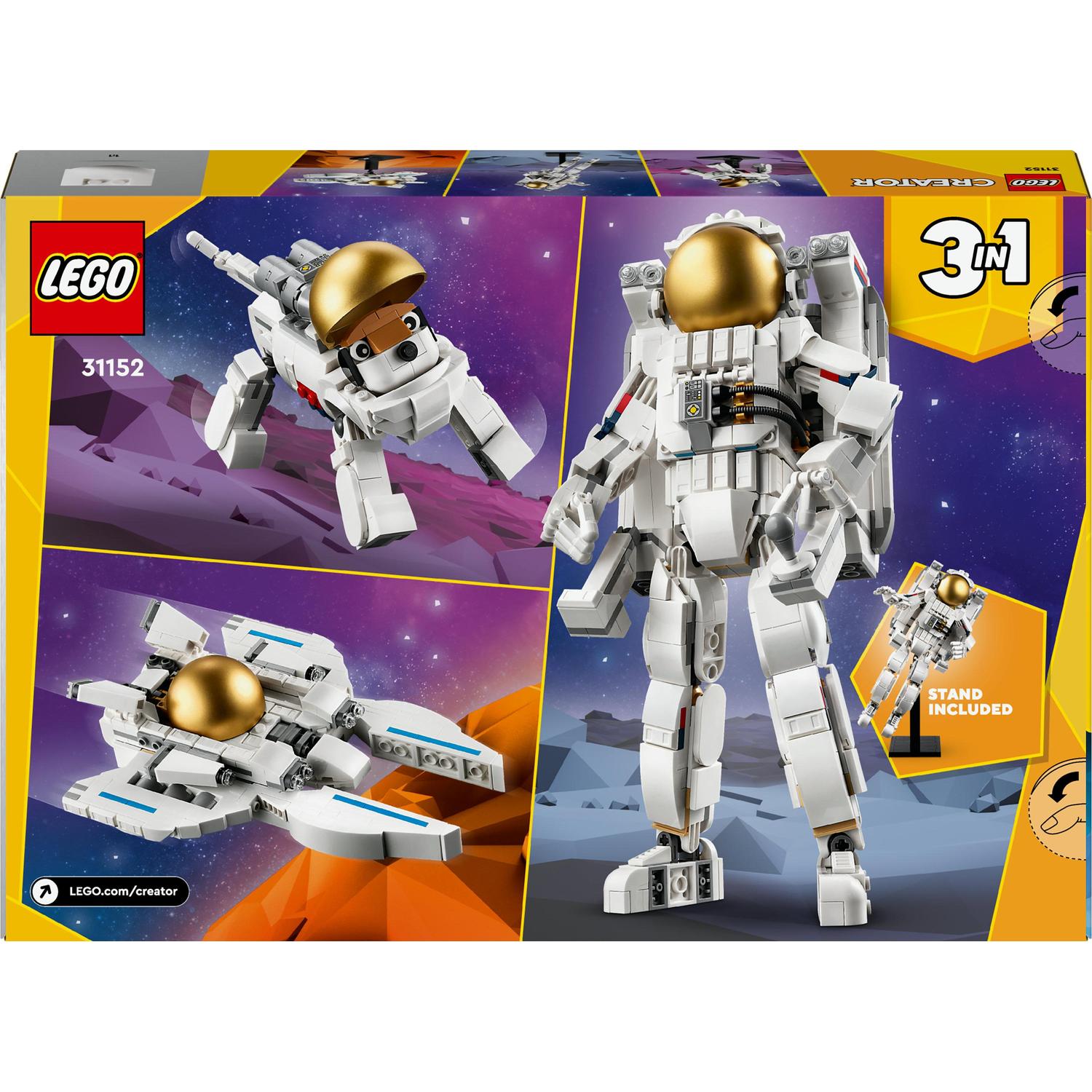 LEGO® Creator 3 in 1 - Astronaut 31152, 647 piese - eMAG.ro
