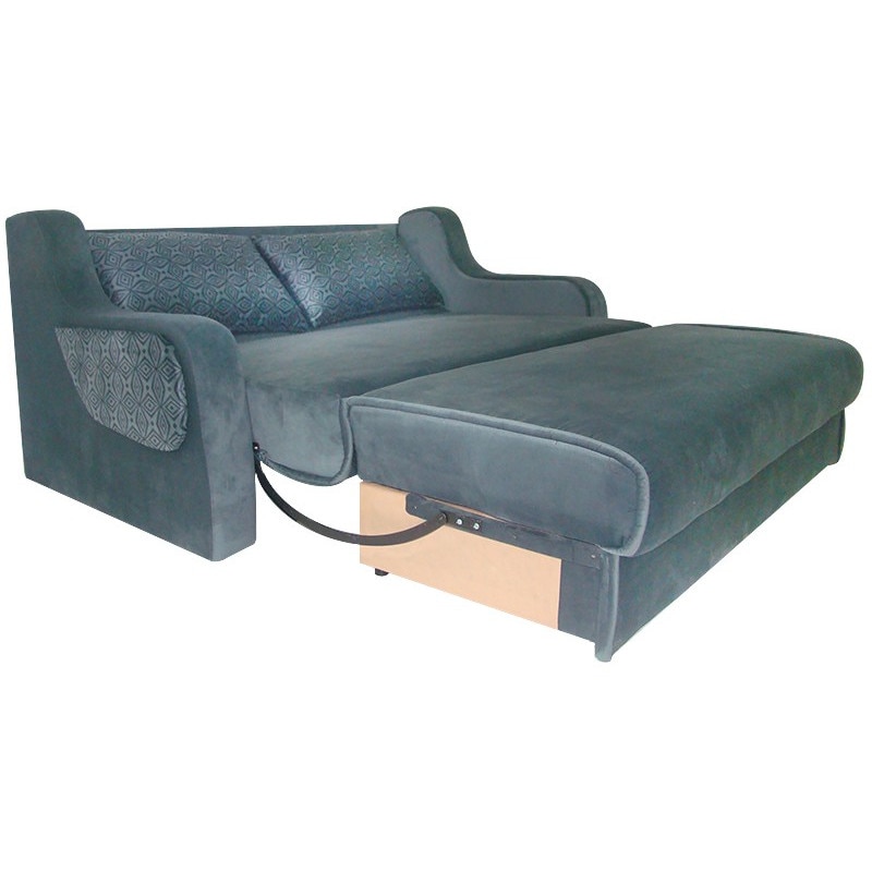 Canapea extensibila din catifea gri Serenity, extensie tip pat ...