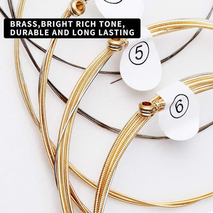 Set Corzi, Chitara Electrica, Aisdelu®, Super Light, GPA-010, Super Light, Bronze - eMAG.ro