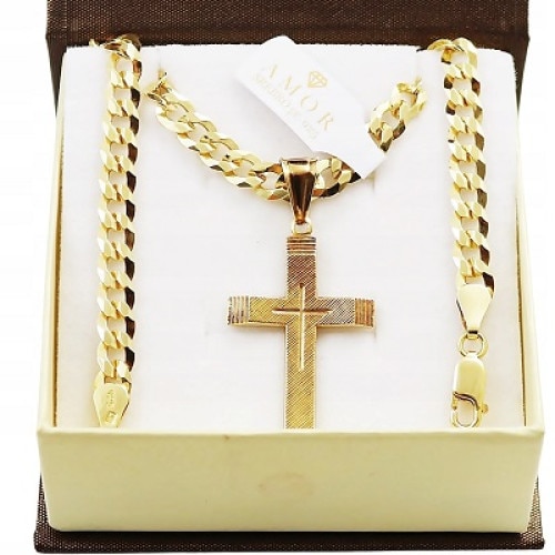 Lant solid barbati, Amor, Aur, 5,60 mm, Auriu - eMAG.ro