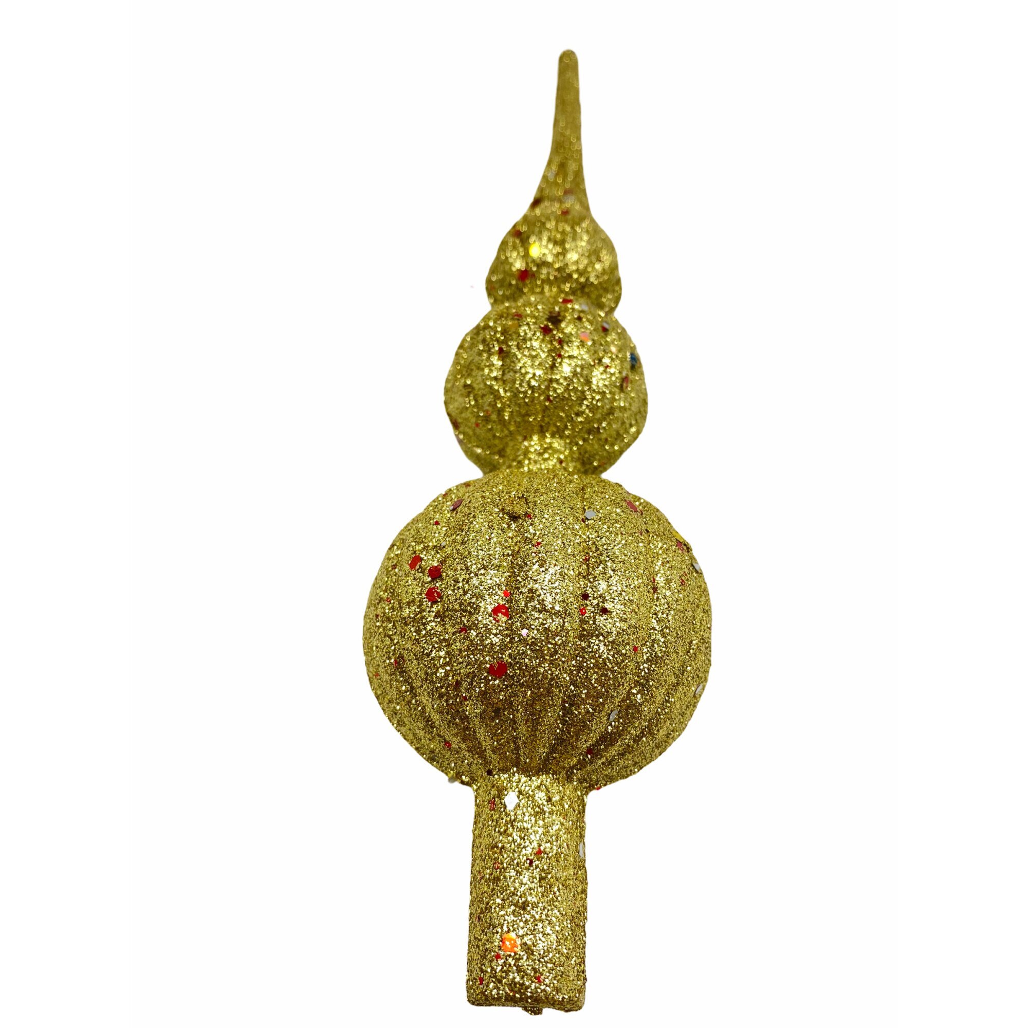 Varf decorativ pentru brad, Craciun, Auriu, 30cm - eMAG.ro