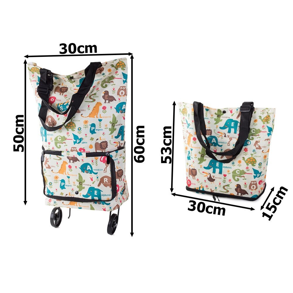 Carucior Pentru Cumparaturi, Pliabil, Alb - eMAG.ro