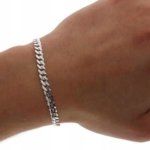 Bratara barbati, Amor, Argint, Argintiu, 22 cm - eMAG.ro