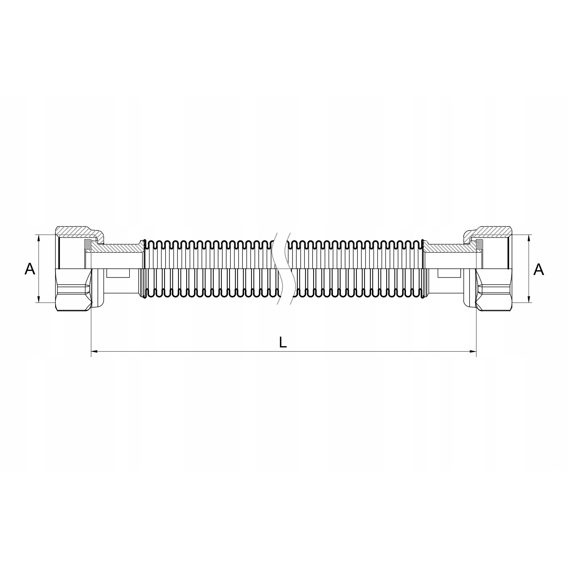 Furtun gaz extensibil, DIAMOND, Inox, 200/400 mm, Galben - eMAG.ro