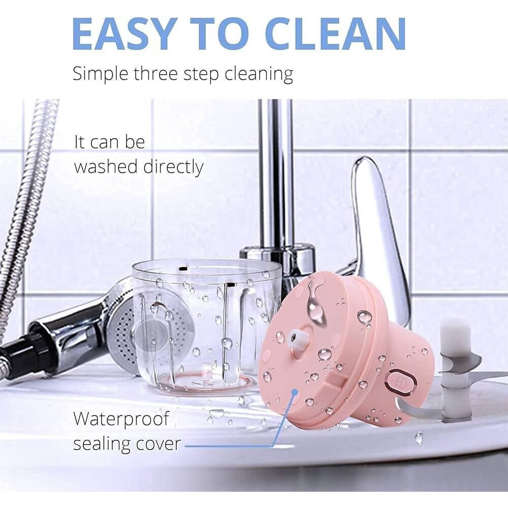 Chopper Wireless, Pentru Legume, Fructe, Carne, Incarcare USB ...