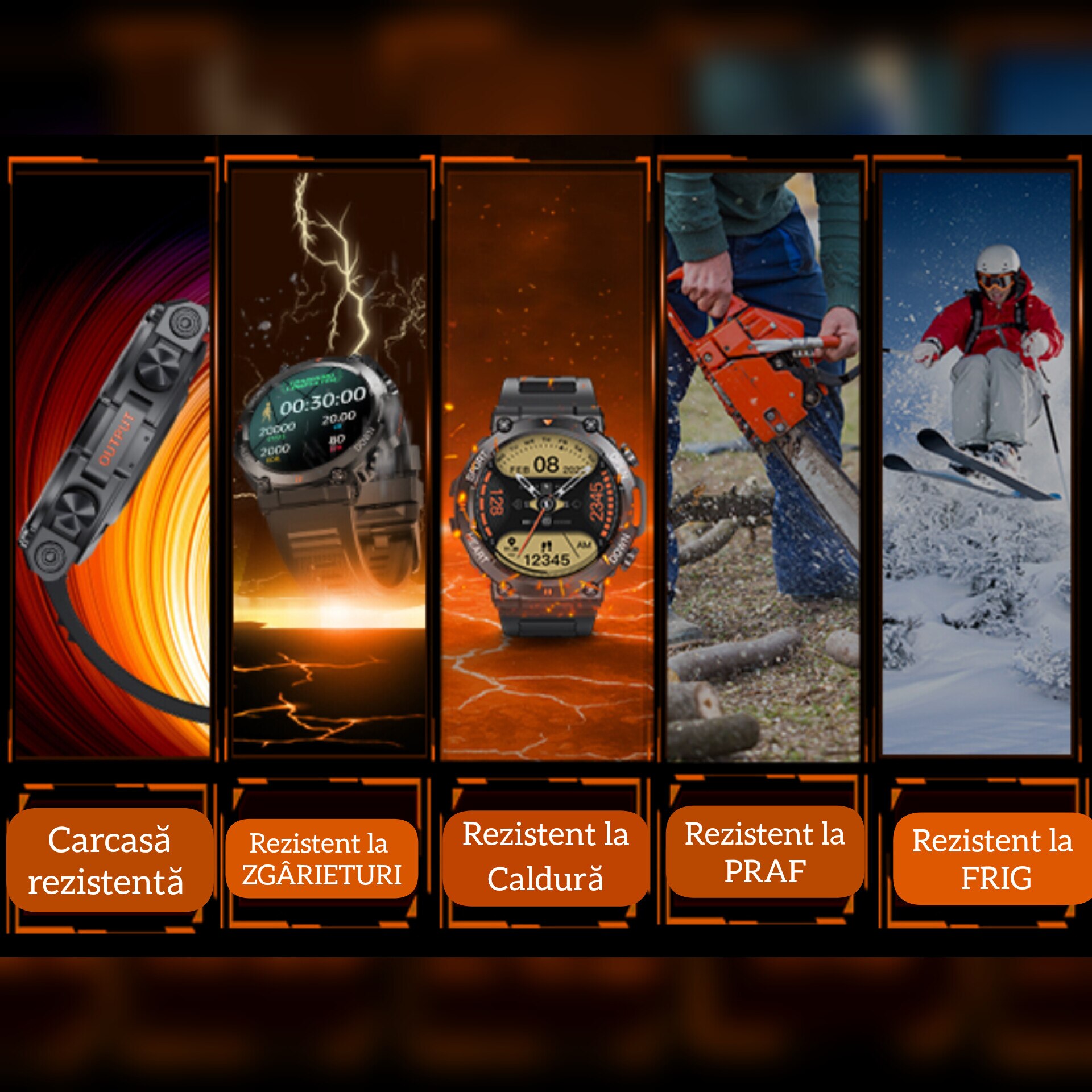 Ceas Smartwatch Barbati, Military Blade TechGS®, Ecran 1.39 inch ...