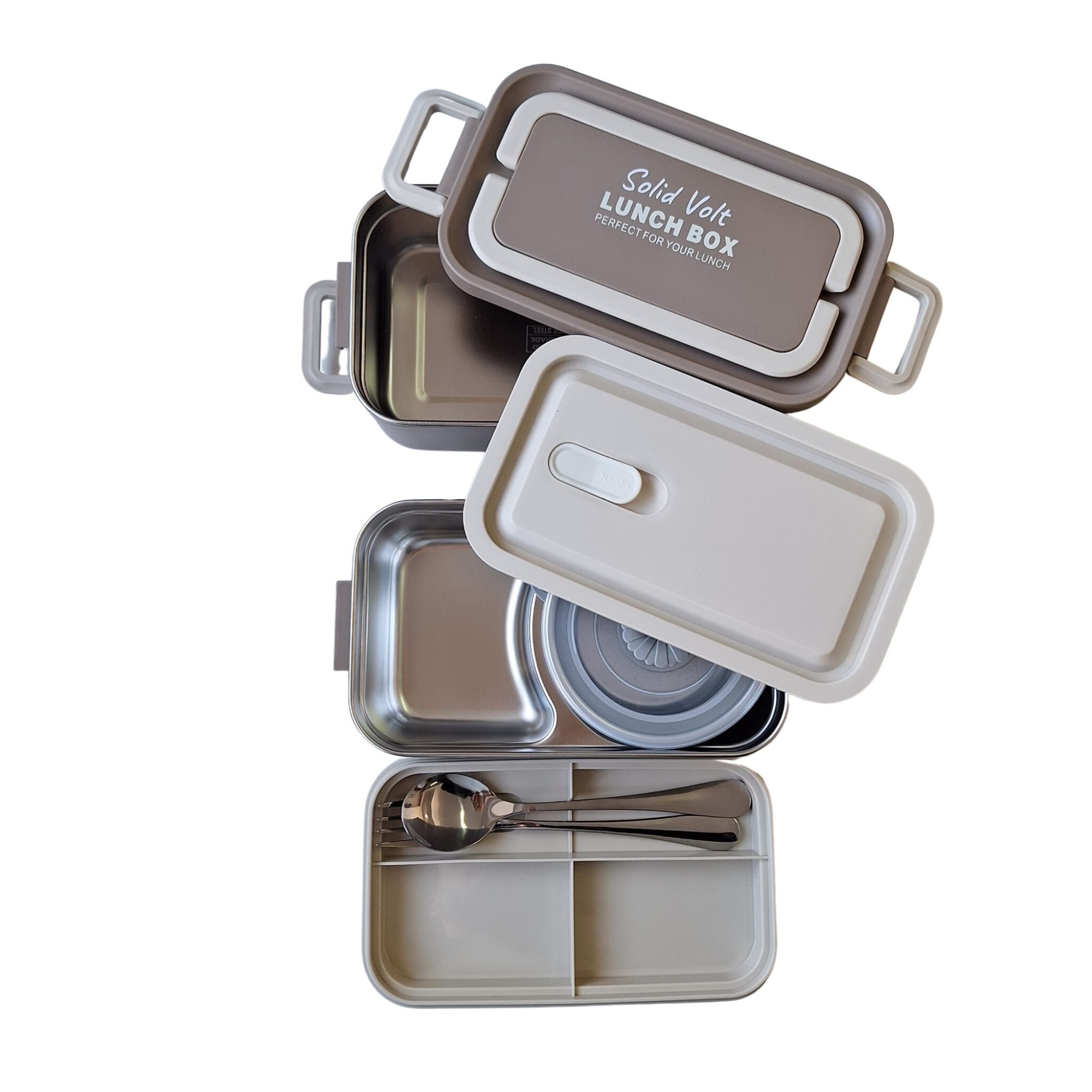 Caserola pentru mancare Solid Volt, bento box din inox, cu geanta ...