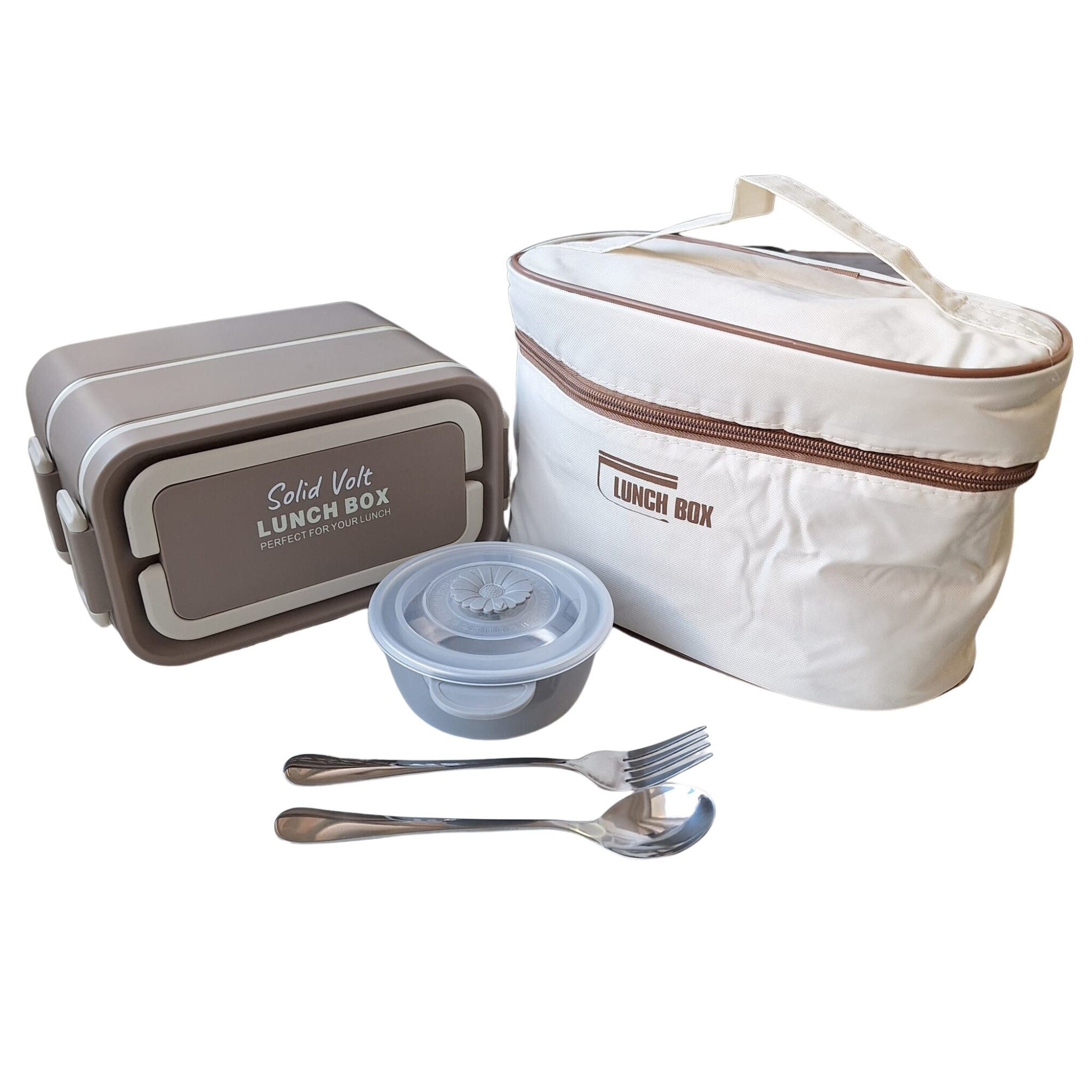 Caserola pentru mancare Solid Volt, bento box din inox, cu geanta ...