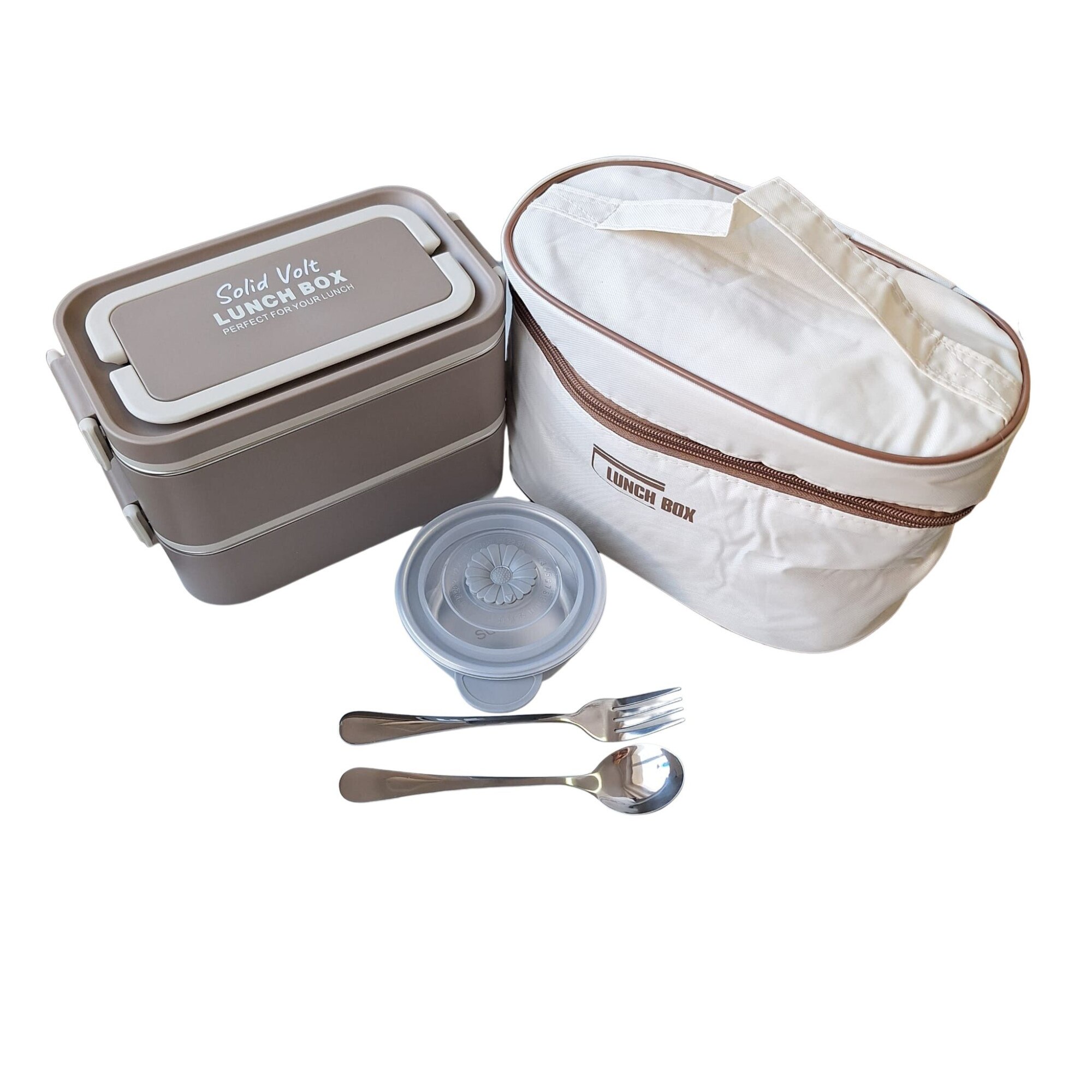 Caserola pentru mancare Solid Volt, bento box din inox, cu geanta ...